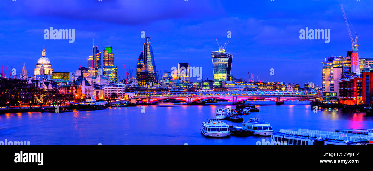 City of London Skyline and River Thames, London, England Stock Photo ...