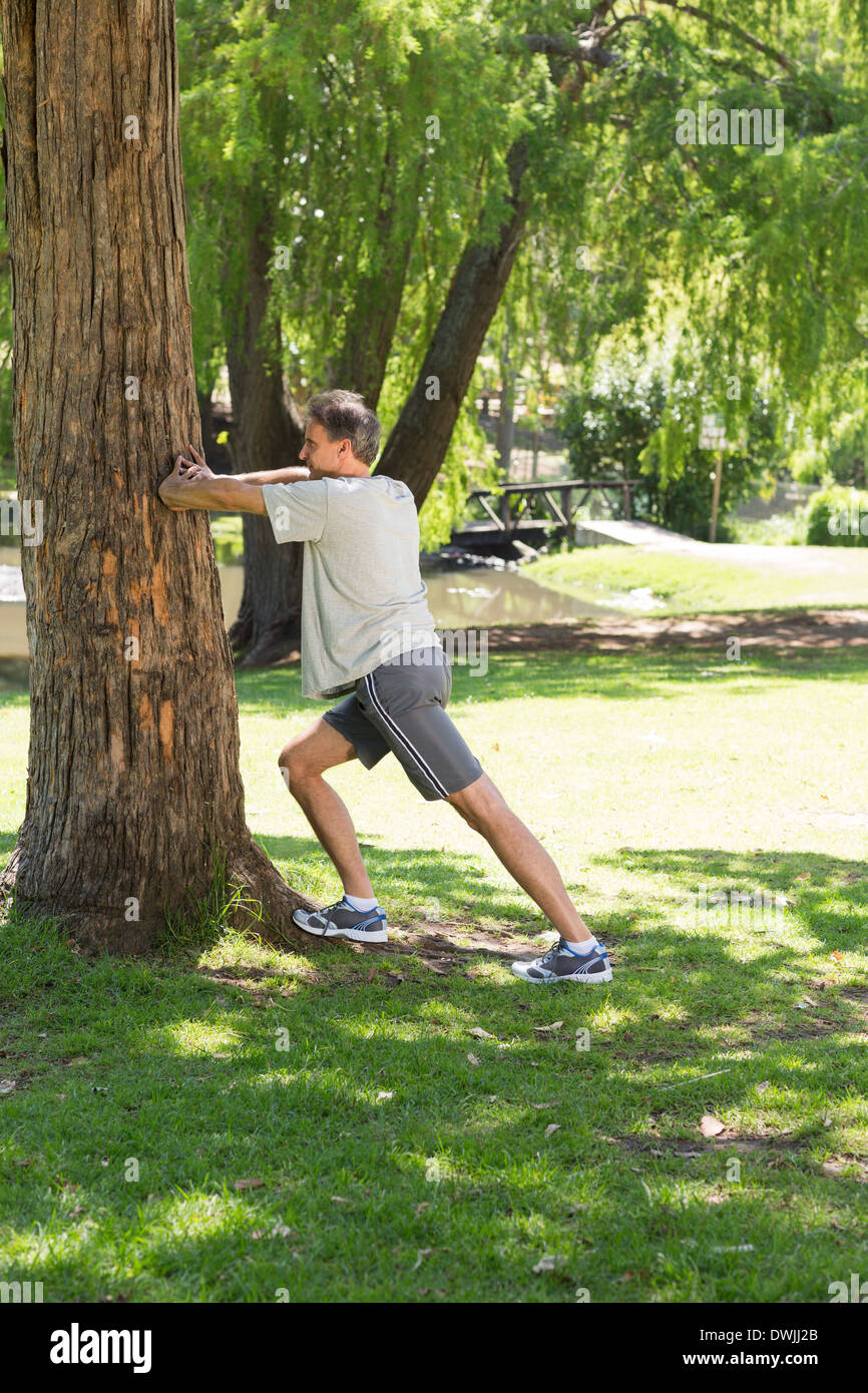 Man stretching for a workout Stock Photo - Alamy