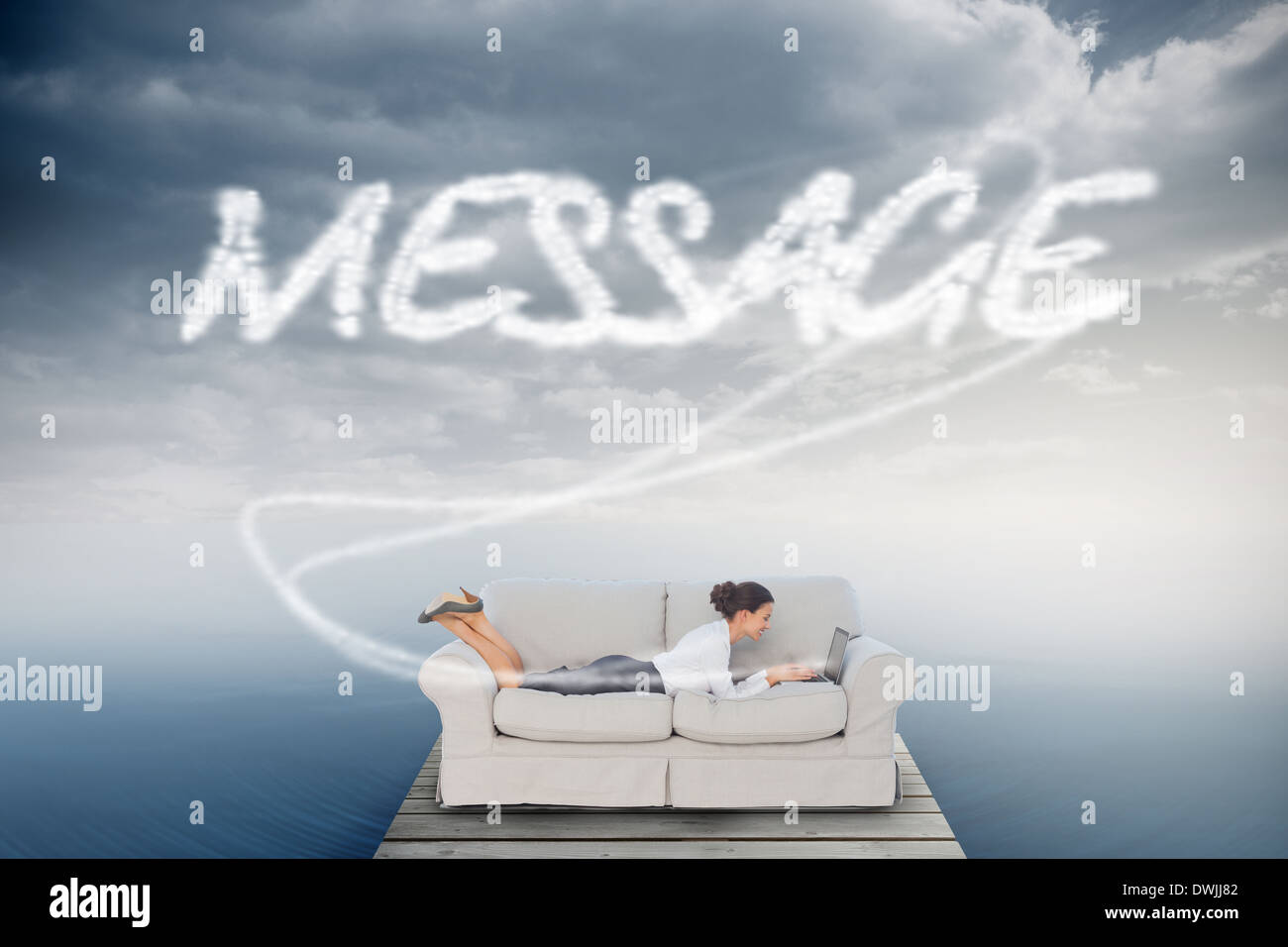 Laying text message hi-res stock photography and images - Alamy