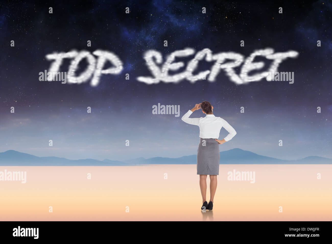 Top secret against serene landscape Stock Photo - Alamy