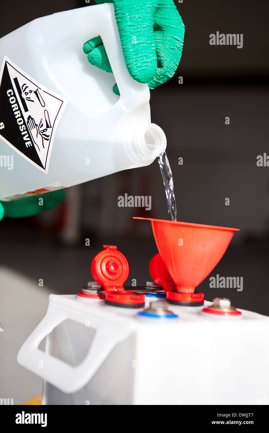 Preparing new batteries Stock Photo - Alamy