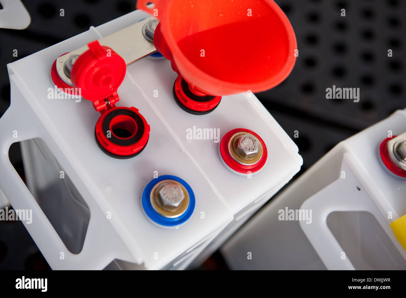 Preparing new batteries Stock Photo - Alamy