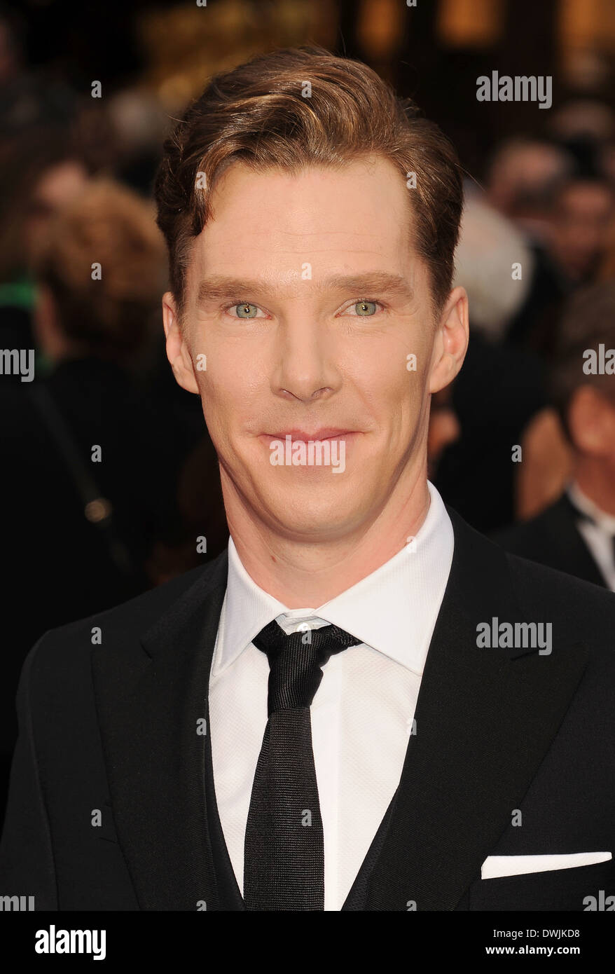 BENEDICT CUMBERBATCH English actor at the Oscars in March 2014. Photo ...