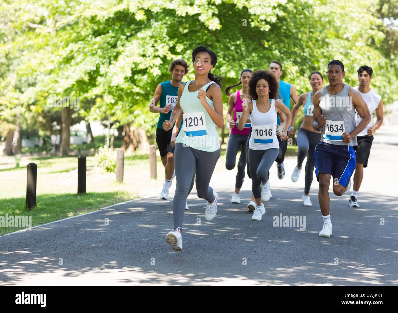 Marathon athletes running Stock Photo - Alamy