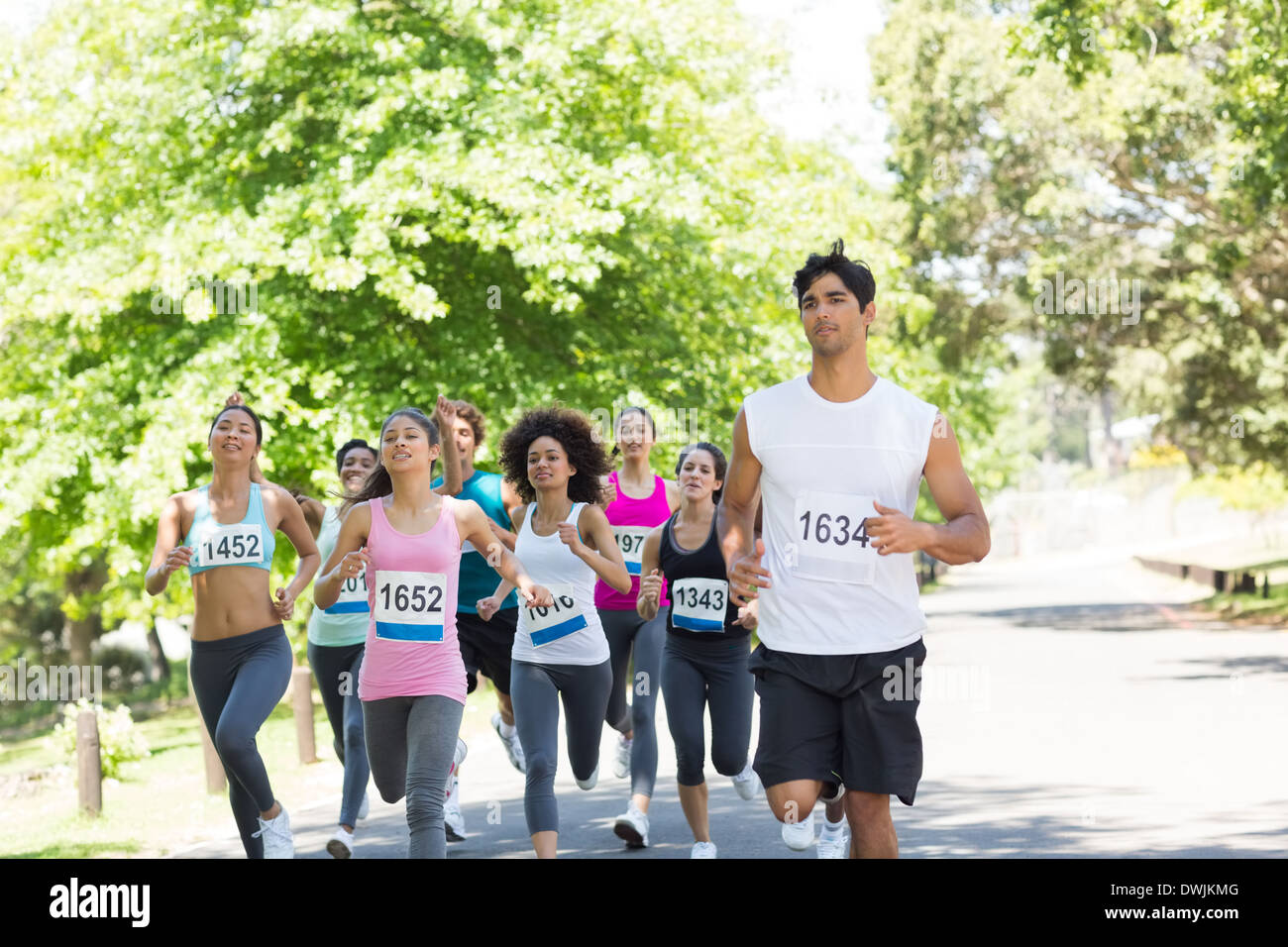 Marathon athletes running Stock Photo - Alamy