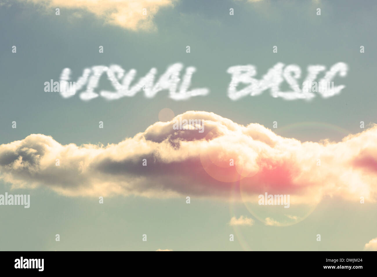 Visual basic against bright blue sky with cloud Stock Photo - Alamy