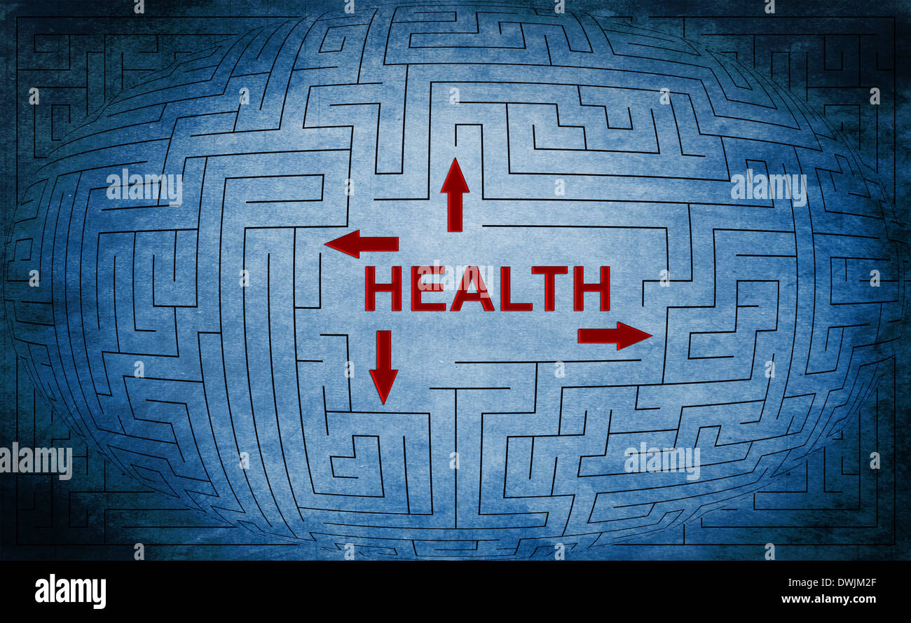 Health maze concept Stock Photo - Alamy