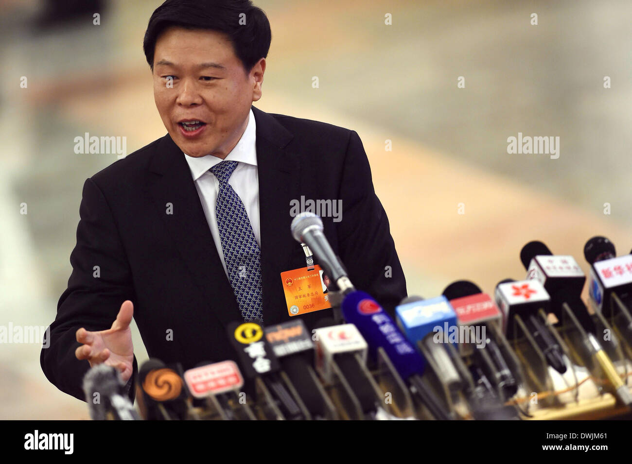Beijing, China. 10th Mar, 2014. Wang Jun, head of China's State ...