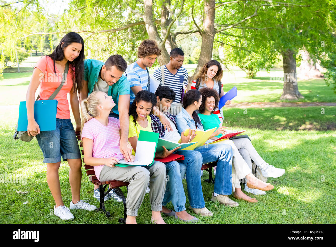 College students studying on campus Stock Photo - Alamy