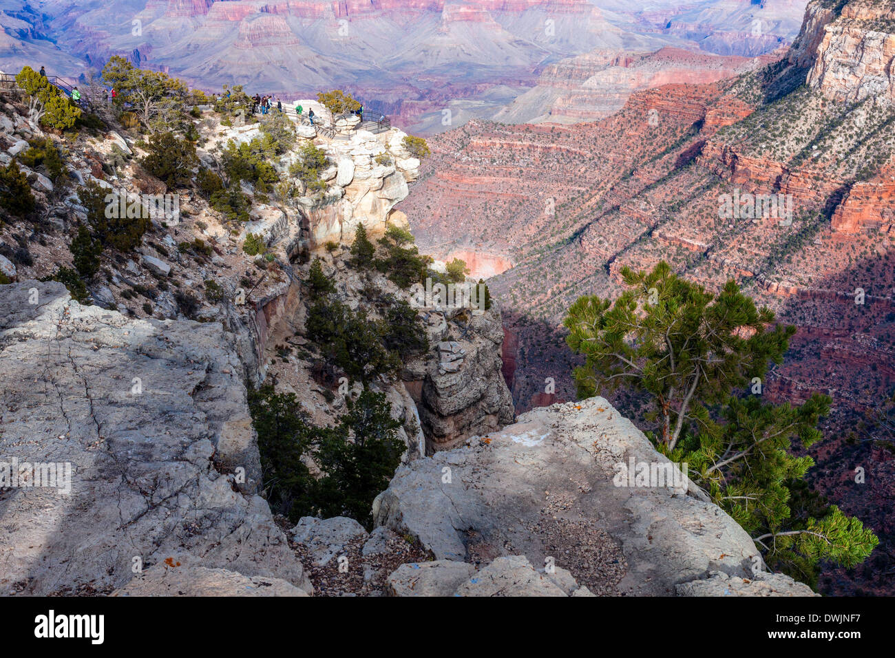 Grand Canyon National Park in Arizona at the South Rim with snow taken ...