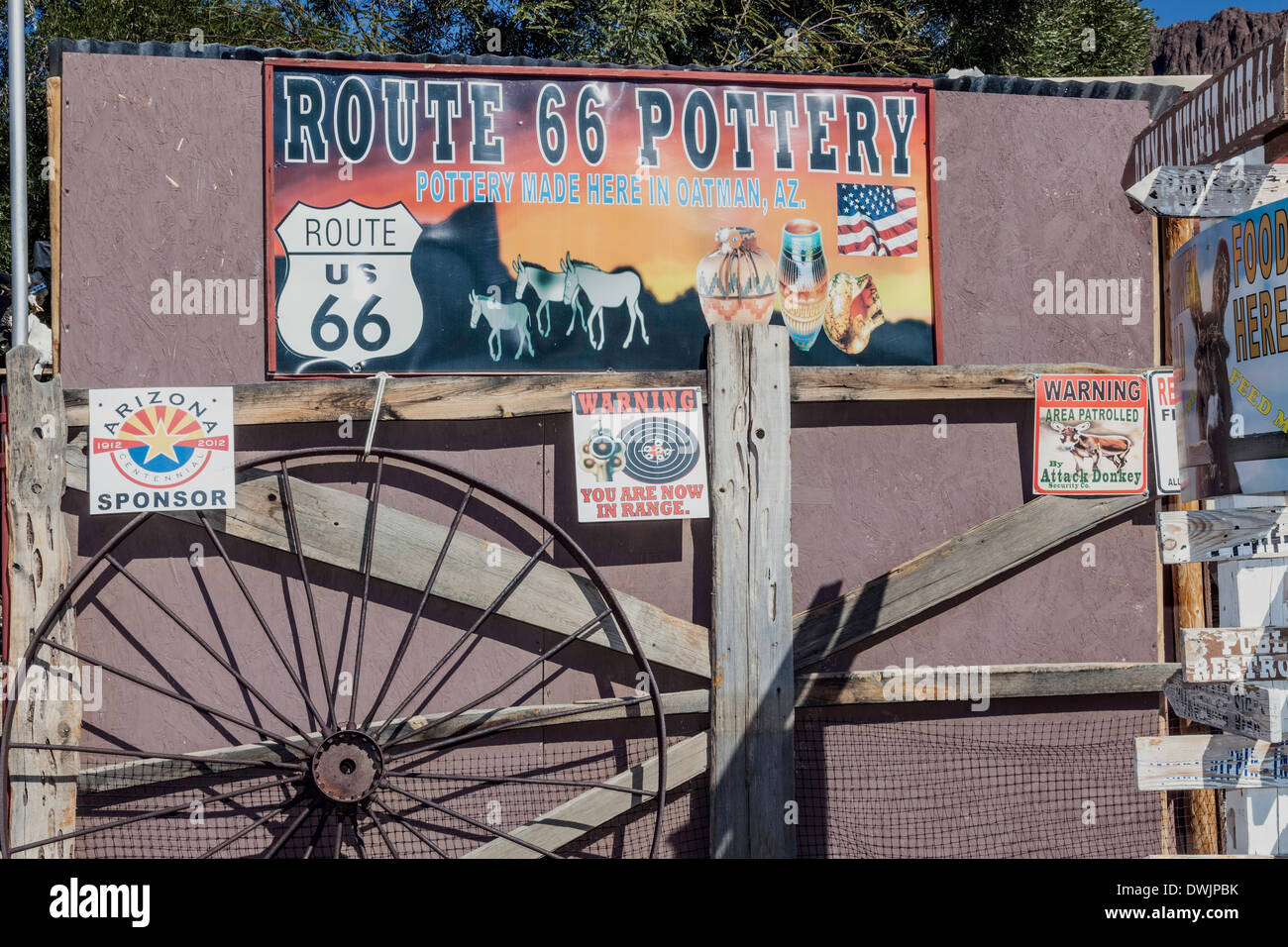 Tourist destination and Cowboy Town of Oatman in Arizona;USA;America;on ...
