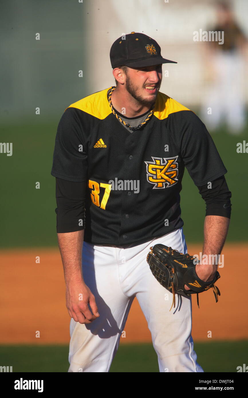 Kennesaw, Georgia, USA. March 8, 2014 -- Righthander Nathan Harsh (37 ...