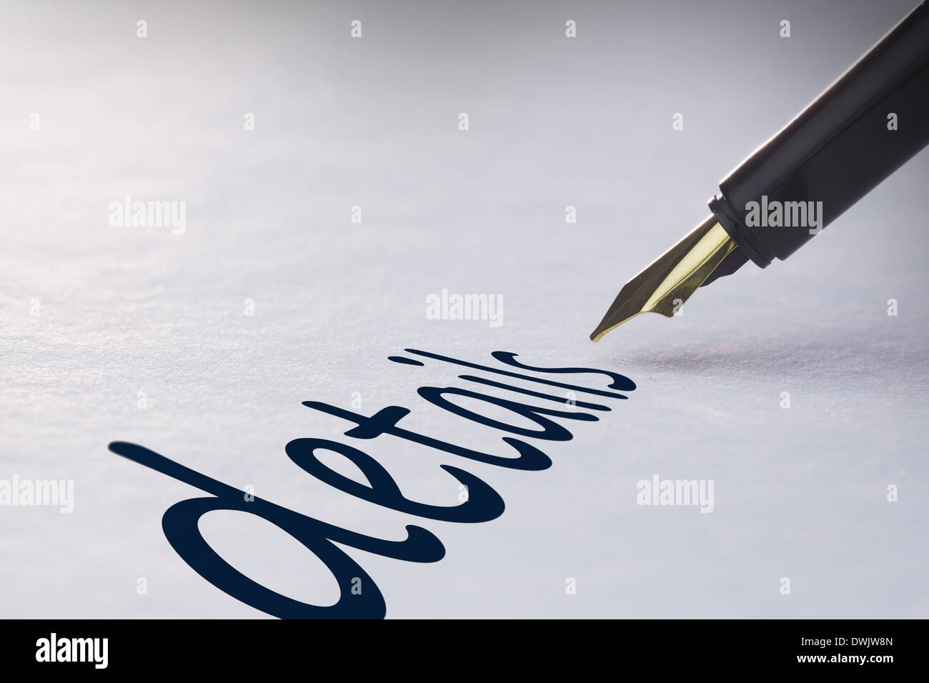 Fountain pen writing Details Stock Photo - Alamy
