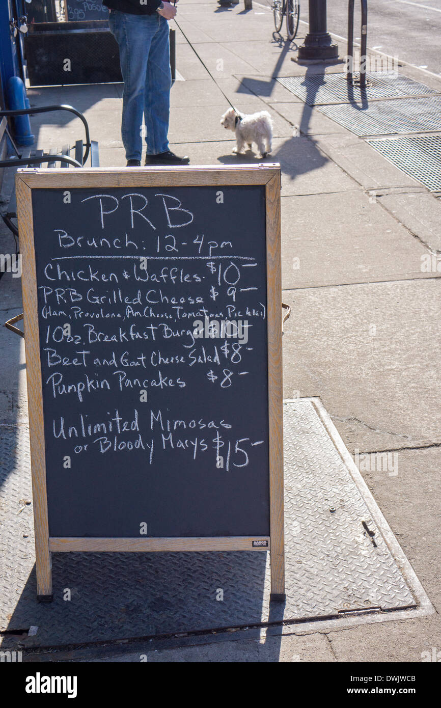 Brunch special at PBR restaurant on Smith Street in the Carroll Gardens ...