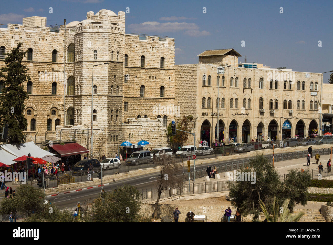 View on the landmarks of Jerusalem Old City, north side Stock Photo - Alamy