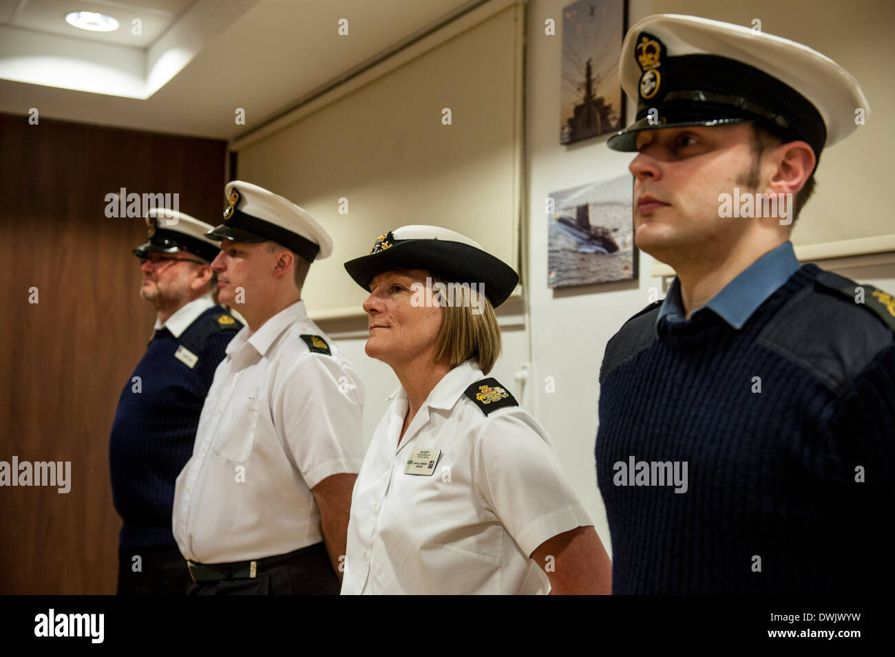 Commander Stephanie Shinner of the Royal Naval Reserves and her unit of ...