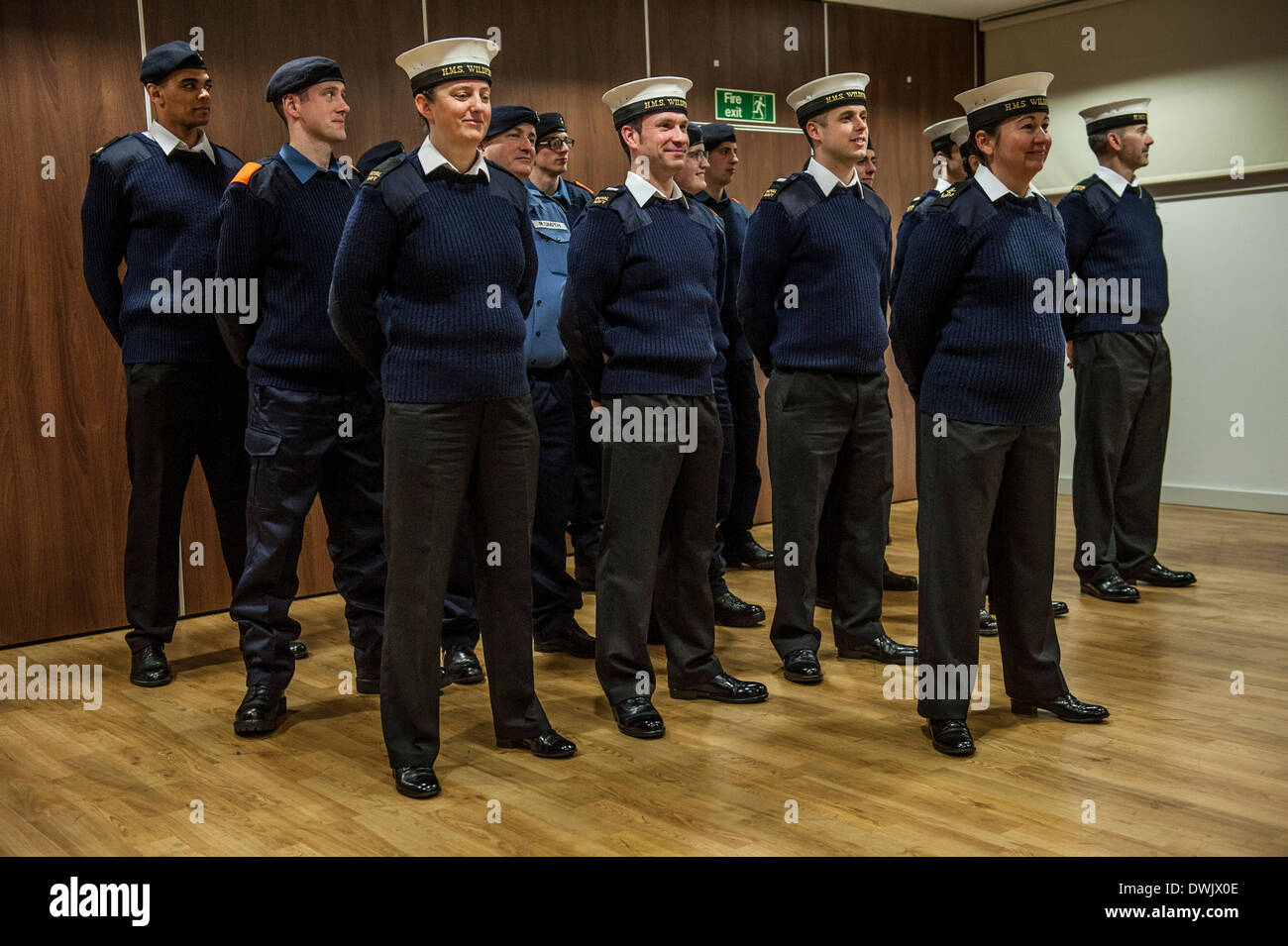 Commander Stephanie Shinner of the Royal Naval Reserves and her unit of ...