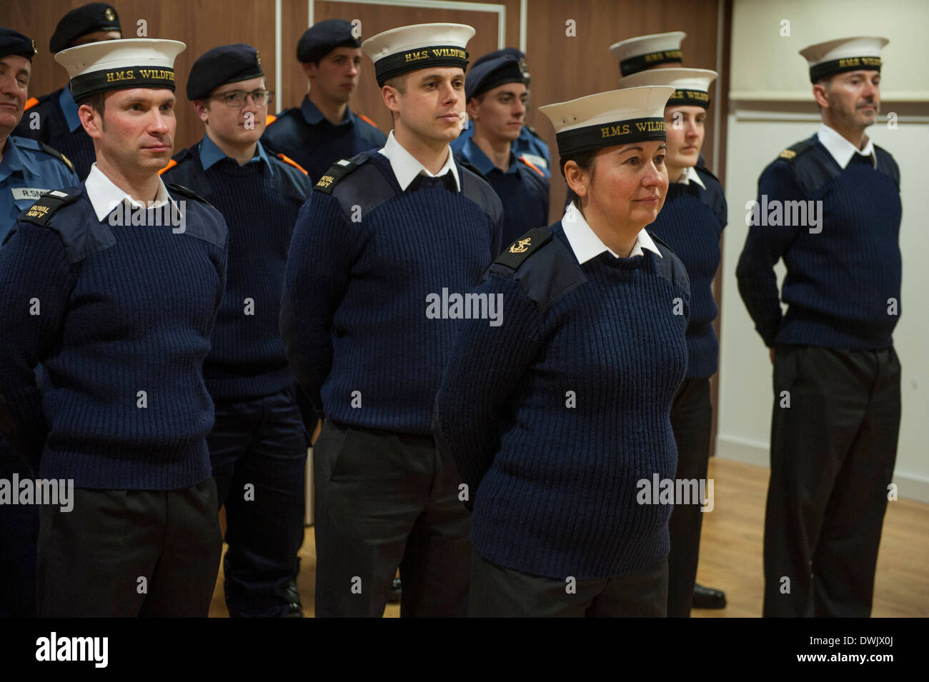 Commander Stephanie Shinner of the Royal Naval Reserves and her unit of ...