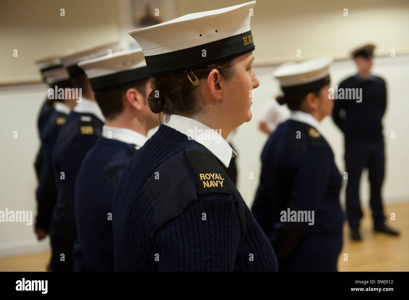 Commander Stephanie Shinner of the Royal Naval Reserves and her unit of ...