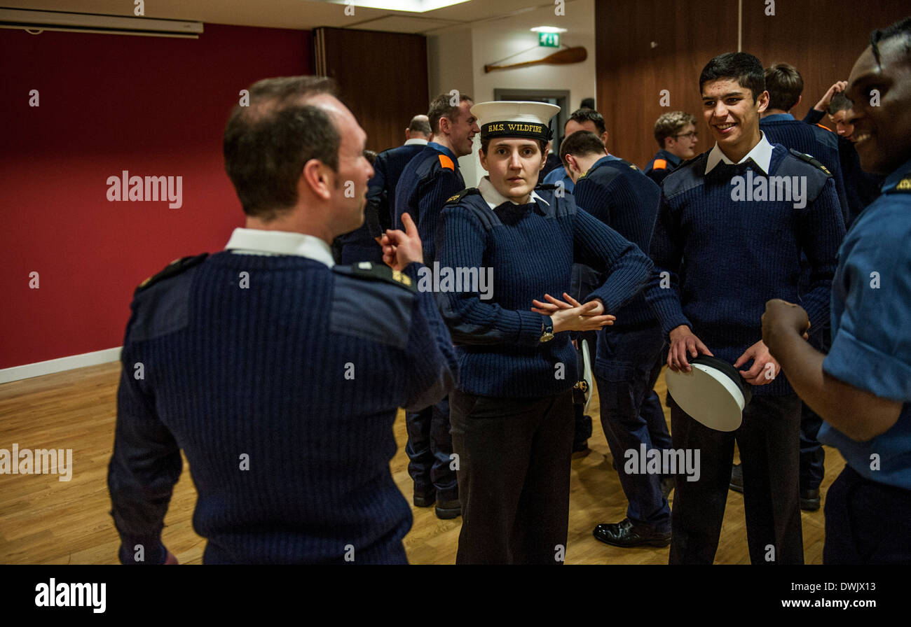 Commander Stephanie Shinner of the Royal Naval Reserves and her unit of ...