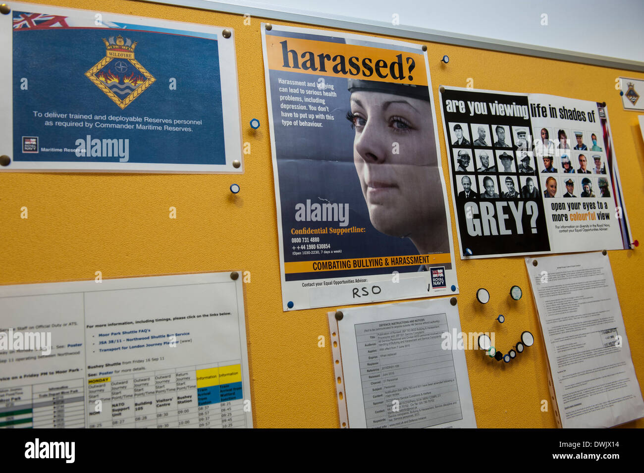 posters in HMS Wildfire Commander Stephanie Shinner of the Royal Naval ...