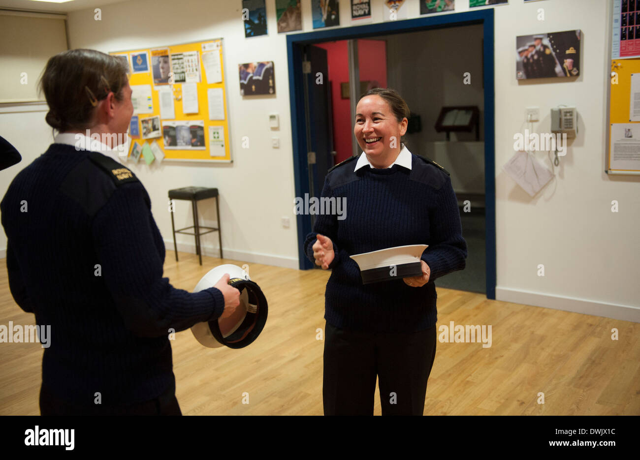 Commander Stephanie Shinner of the Royal Naval Reserves and her unit of ...