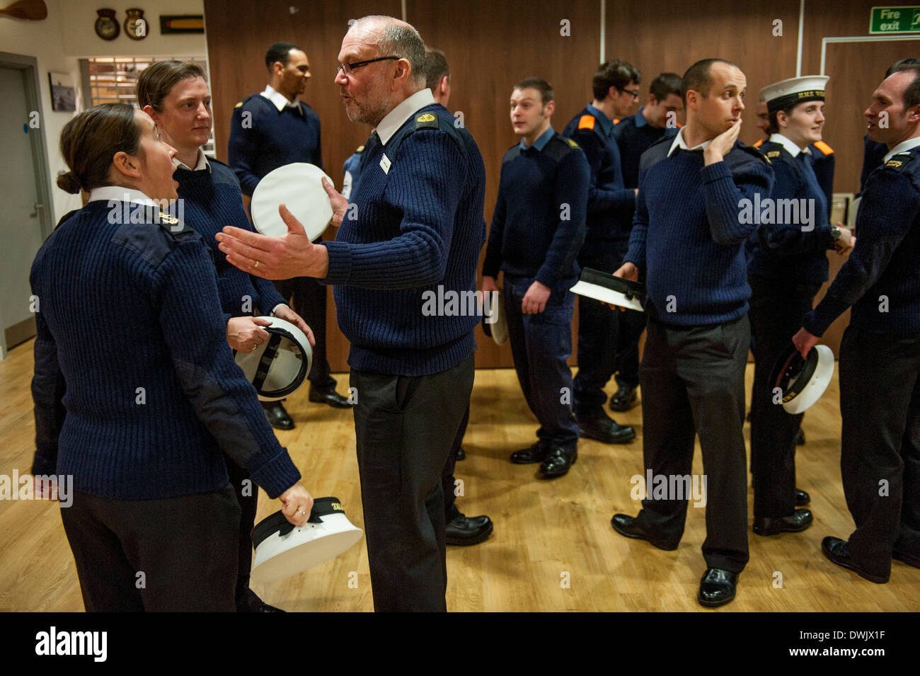 Commander Stephanie Shinner of the Royal Naval Reserves and her unit of ...