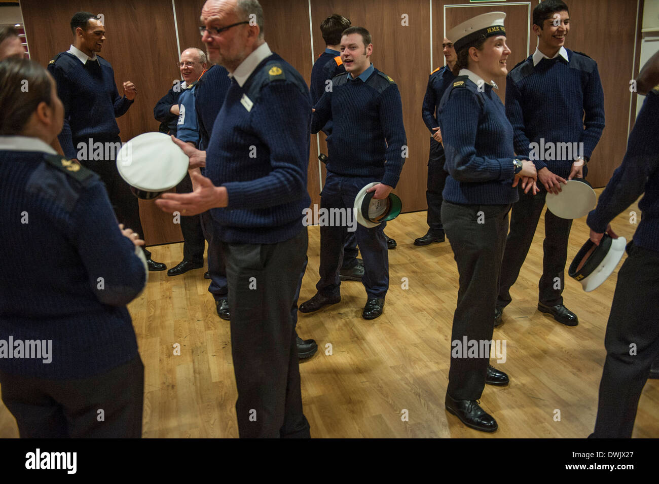 Commander Stephanie Shinner of the Royal Naval Reserves and her unit of ...