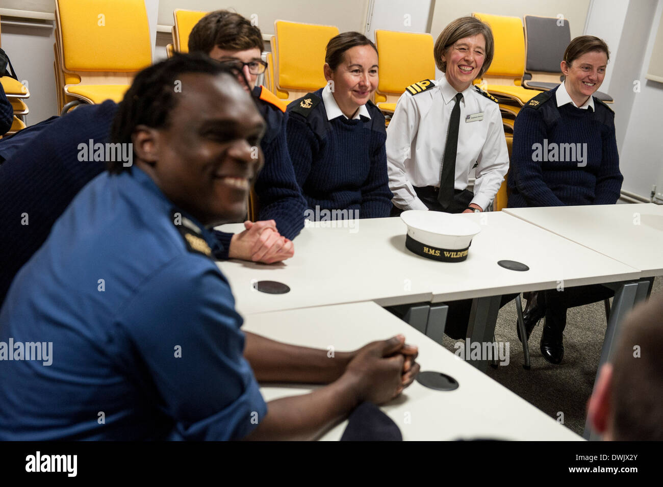 Commander Stephanie Shinner of the Royal Naval Reserves and her unit of ...