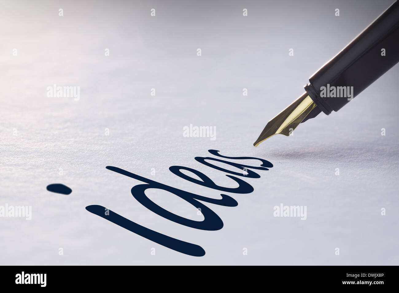 Fountain pen writing Ideas Stock Photo - Alamy
