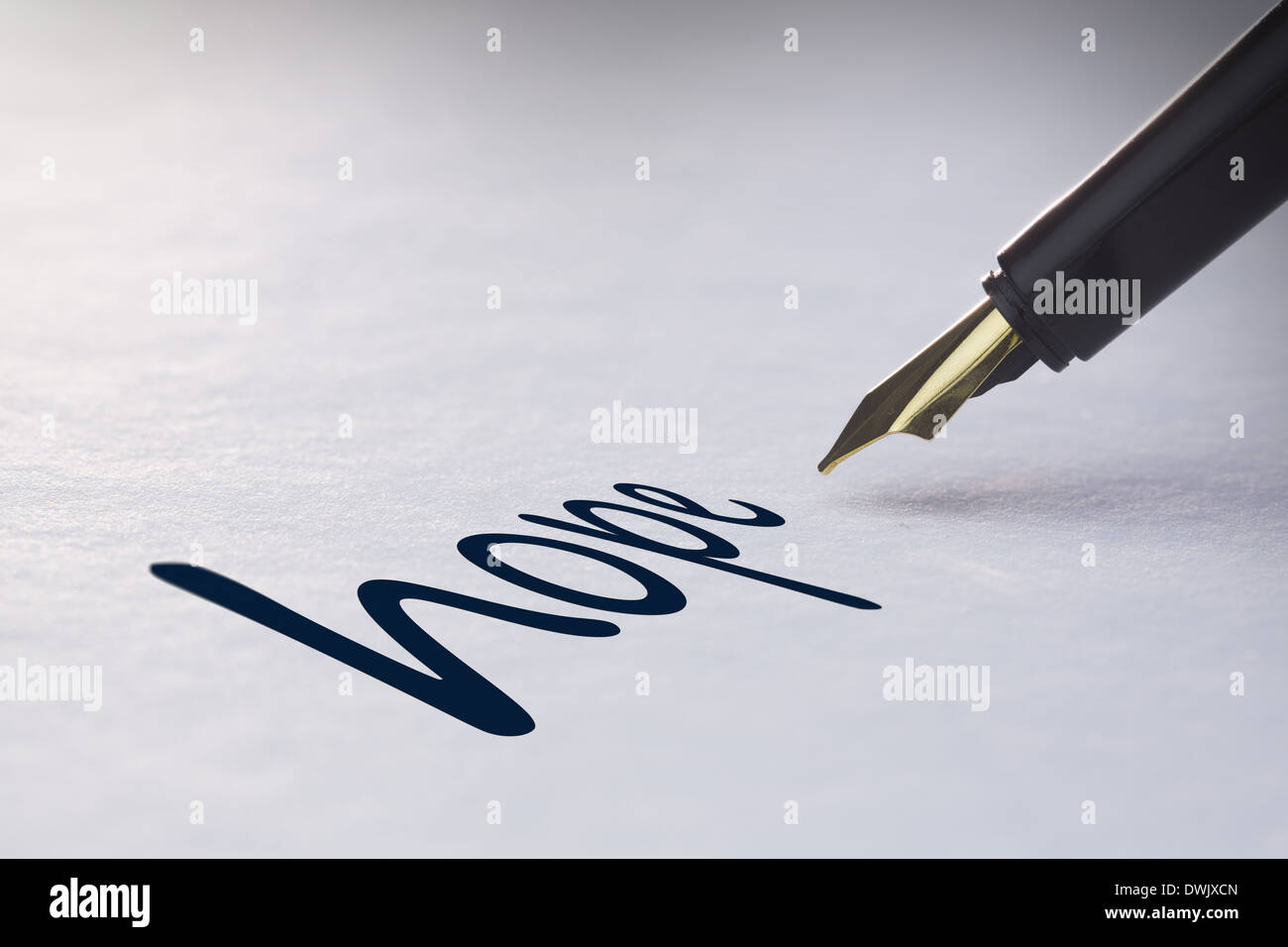 Fountain pen writing Hope Stock Photo - Alamy