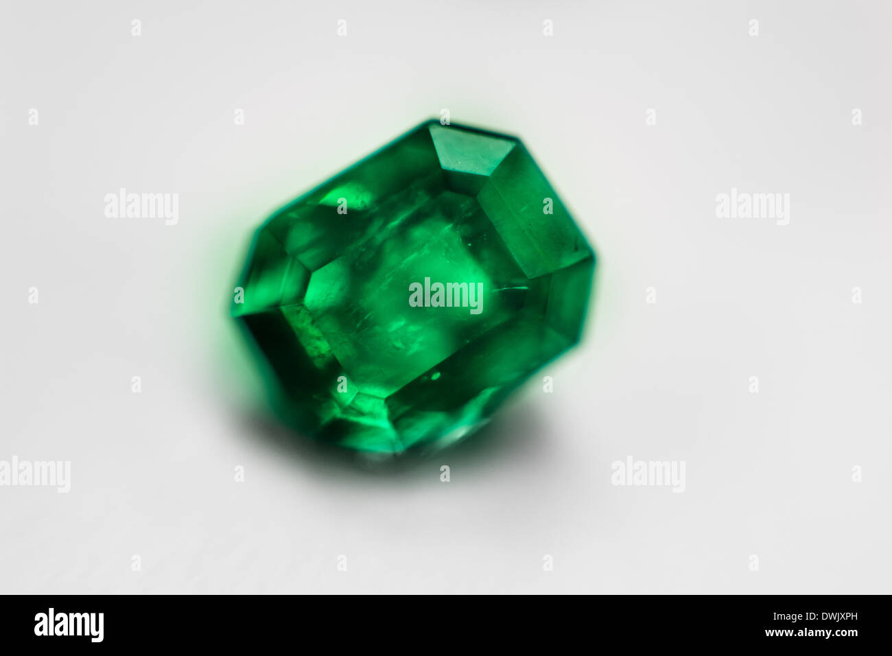 A fine rectangular-shaped emerald, having a value of $5,000-10,000, is ...