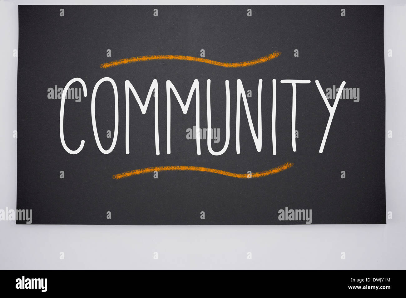 Community written on big blackboard Stock Photo - Alamy