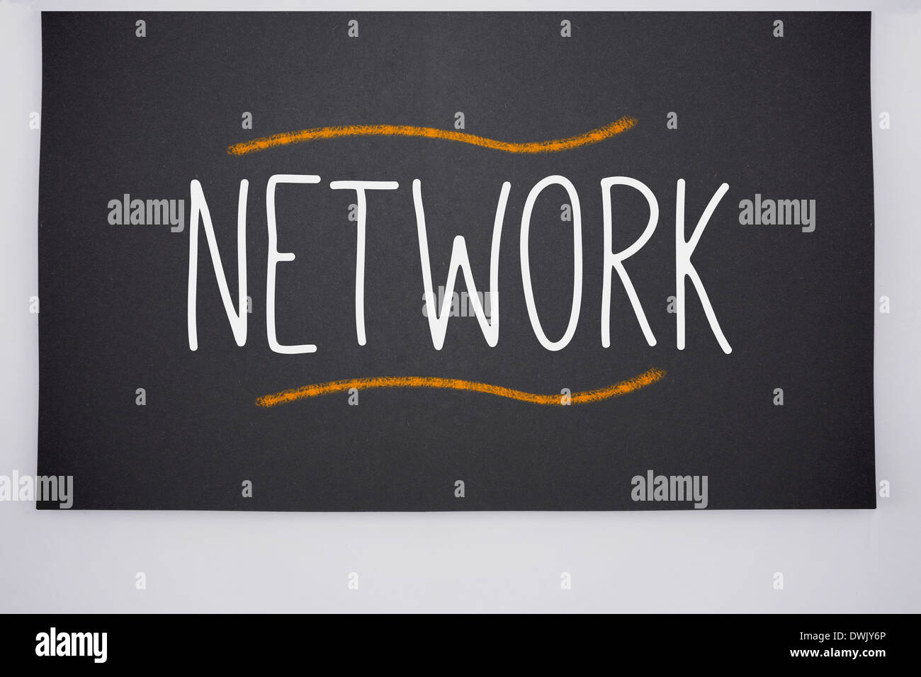 Network written on big blackboard Stock Photo - Alamy