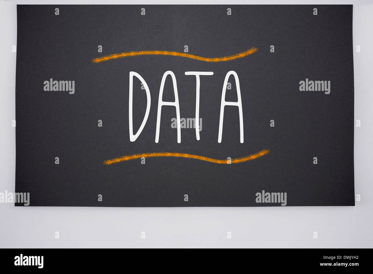 Data written on big blackboard Stock Photo - Alamy