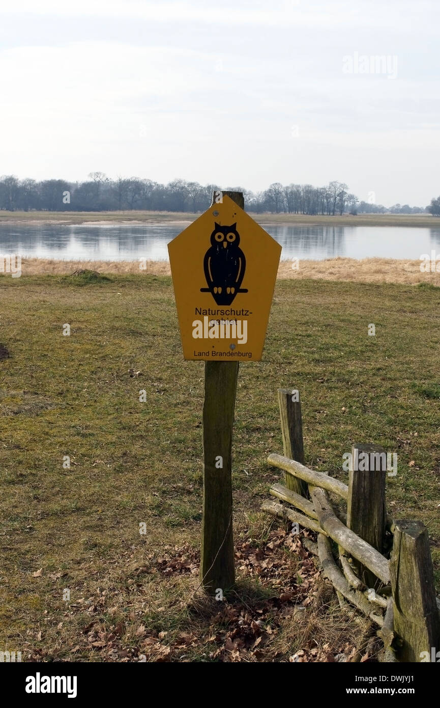Sign nature reserve Stock Photo - Alamy