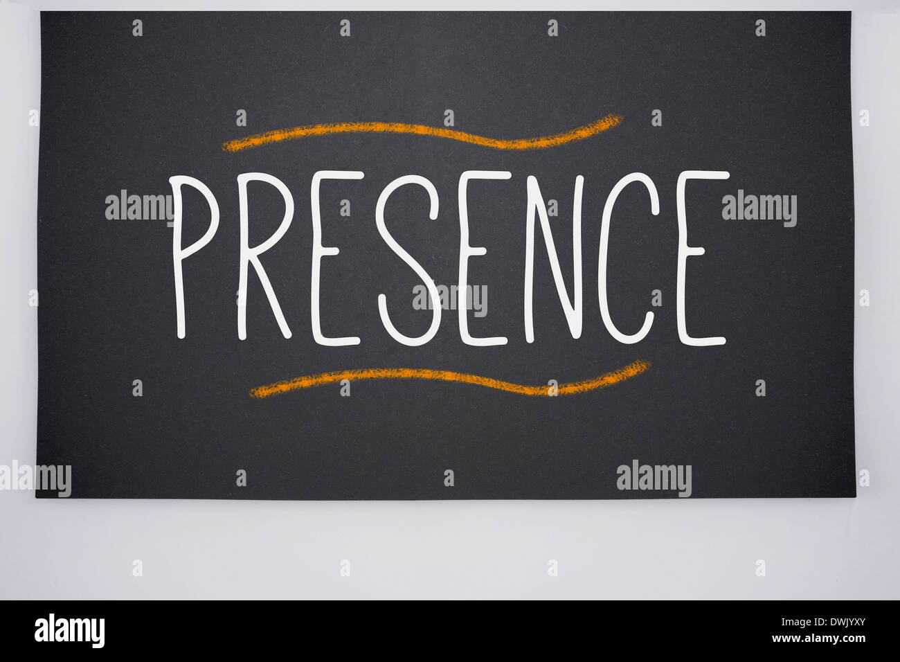 Word presence written on hi-res stock photography and images - Alamy