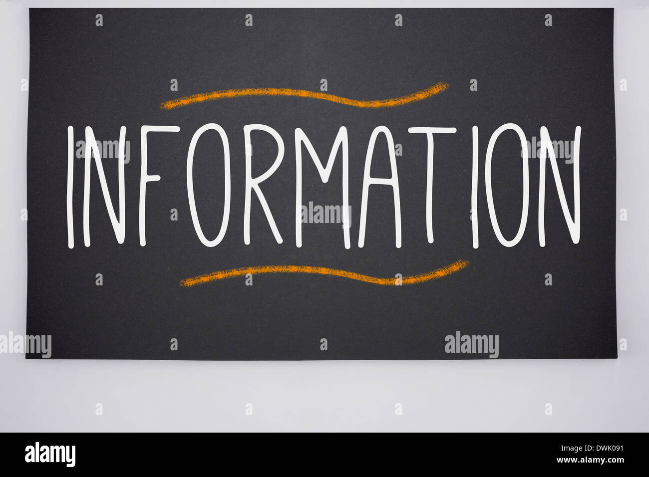 Information written on big blackboard Stock Photo - Alamy