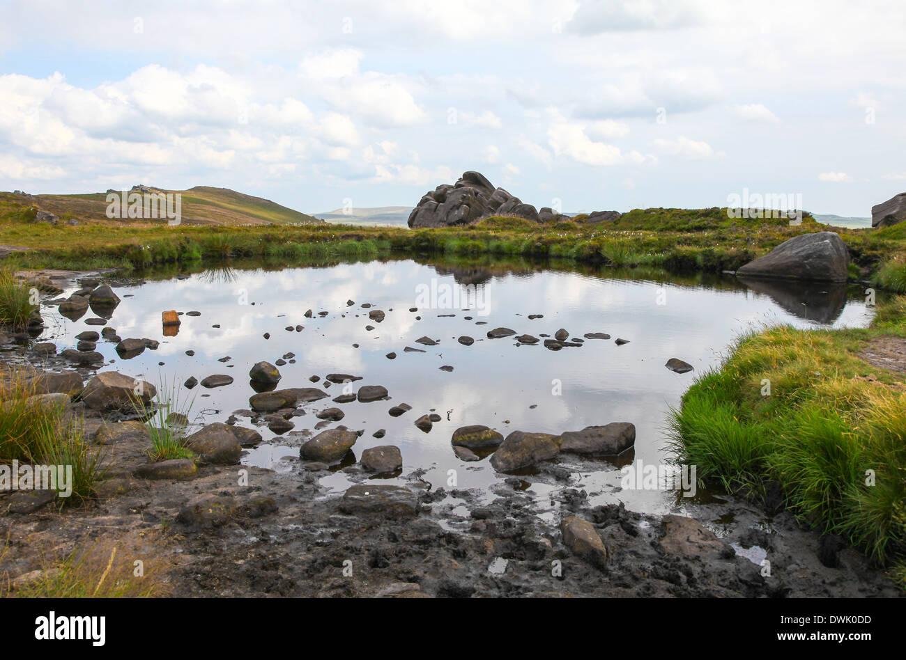 Doxey Pool on top of The Roaches hills Staffordshire Peak District ...