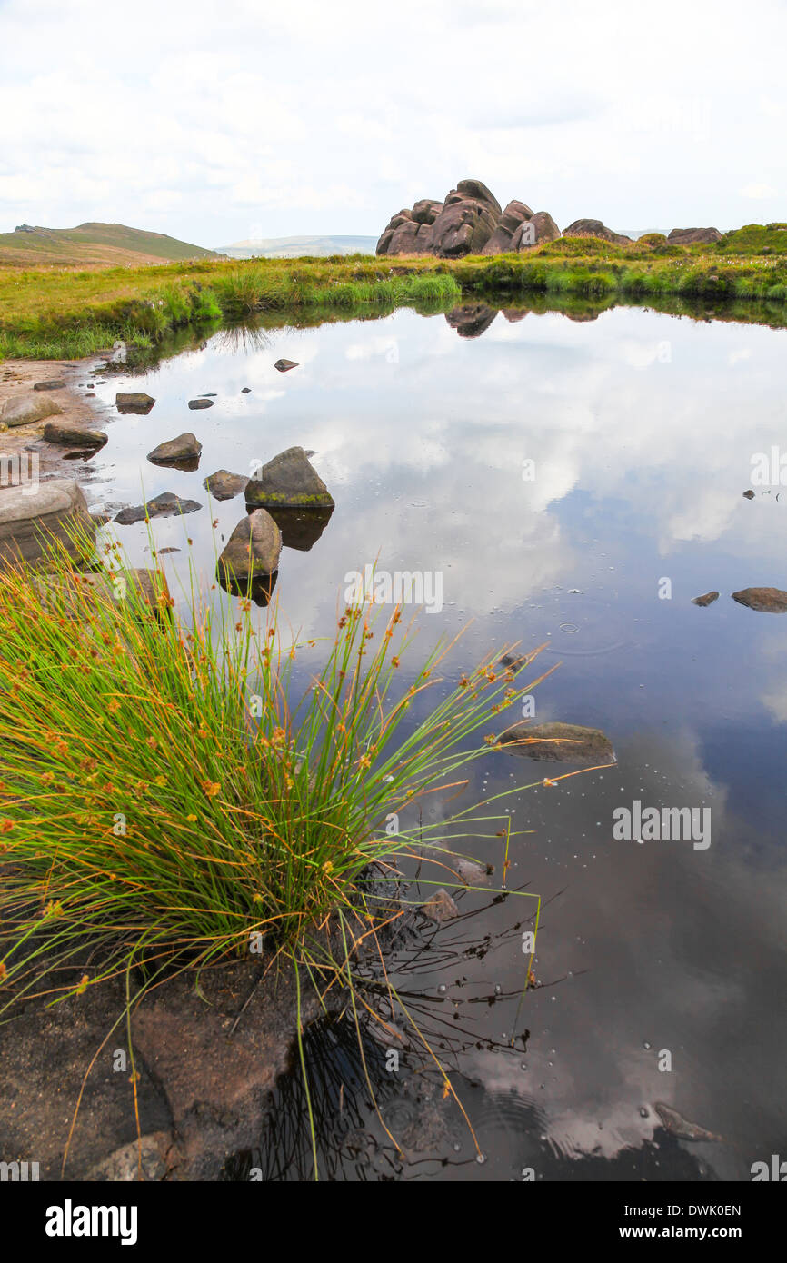 Doxey Pool on top of The Roaches hills Staffordshire Peak District ...