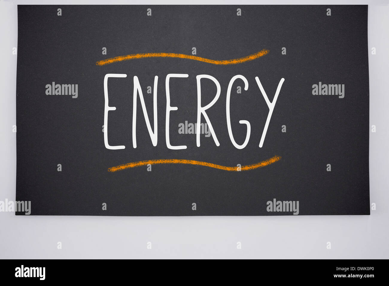 Energy written on big blackboard Stock Photo - Alamy