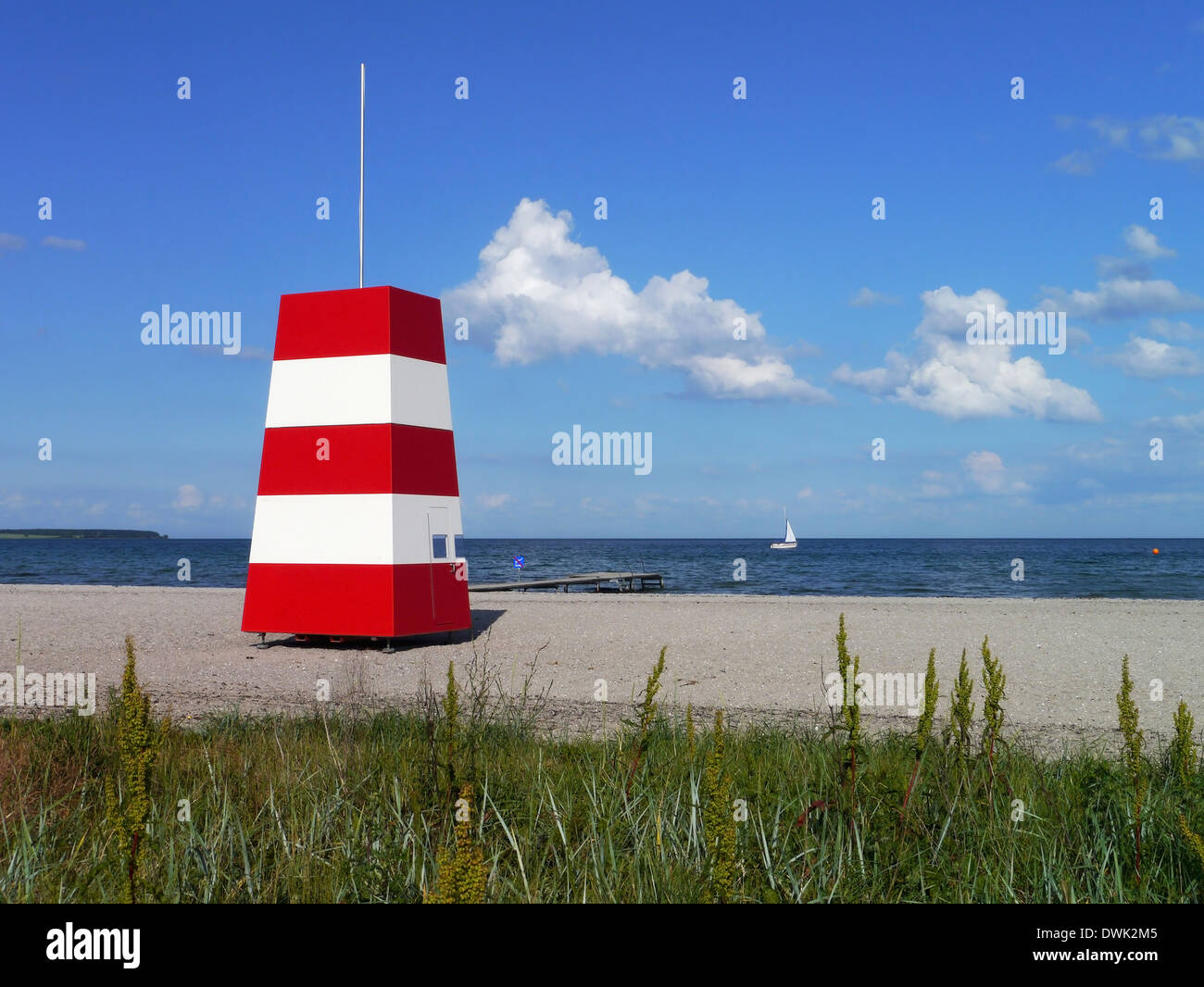 watch tower at the beach of kerteminde, funen, denmark Stock Photo - Alamy