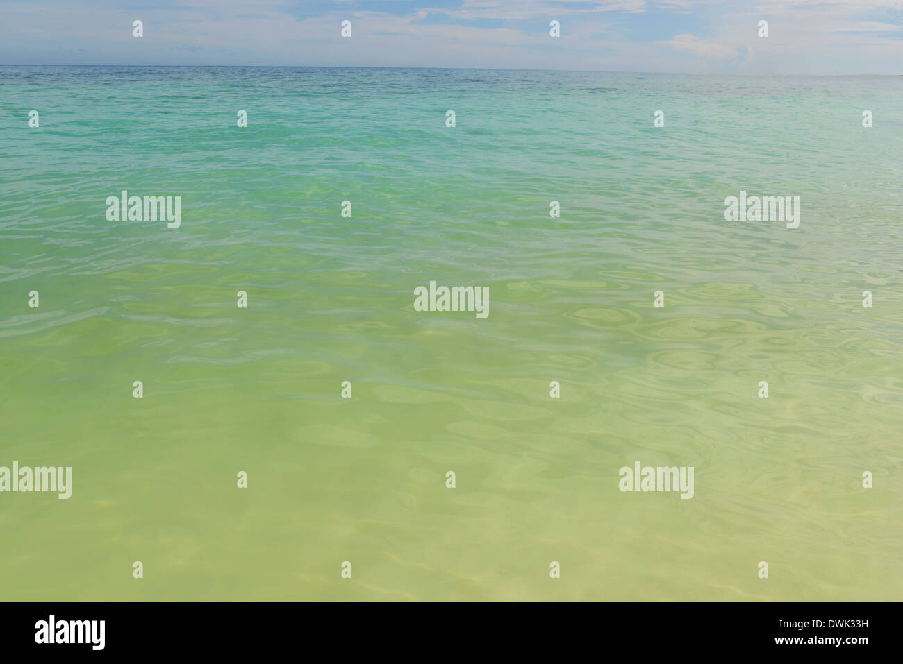 Caribbean ocean very calm and clear Stock Photo - Alamy