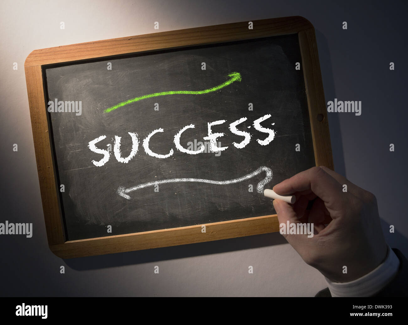 Hand writing Success on chalkboard Stock Photo - Alamy