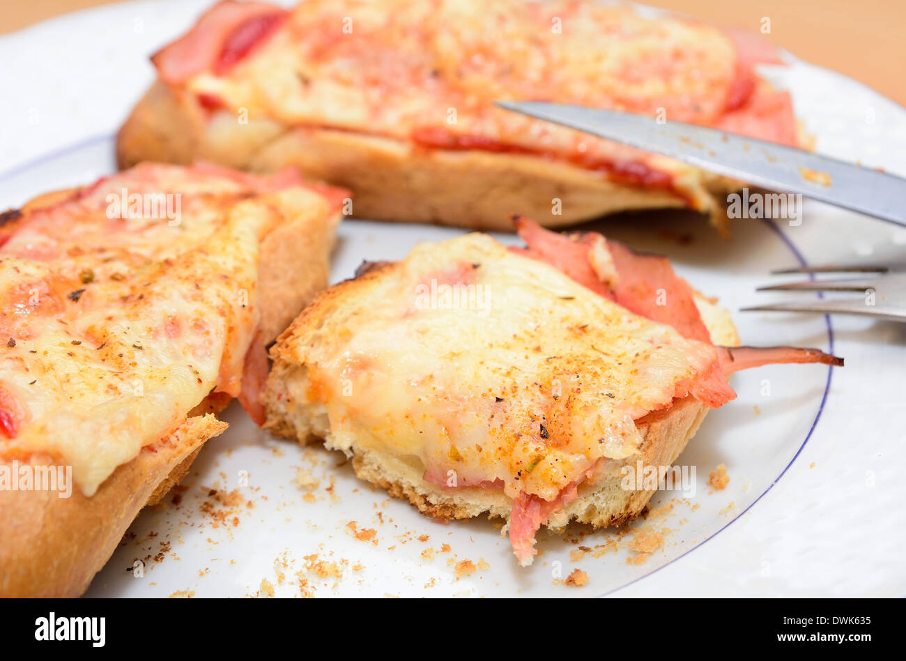 Cheese toastie white plate hi-res stock photography and images - Alamy