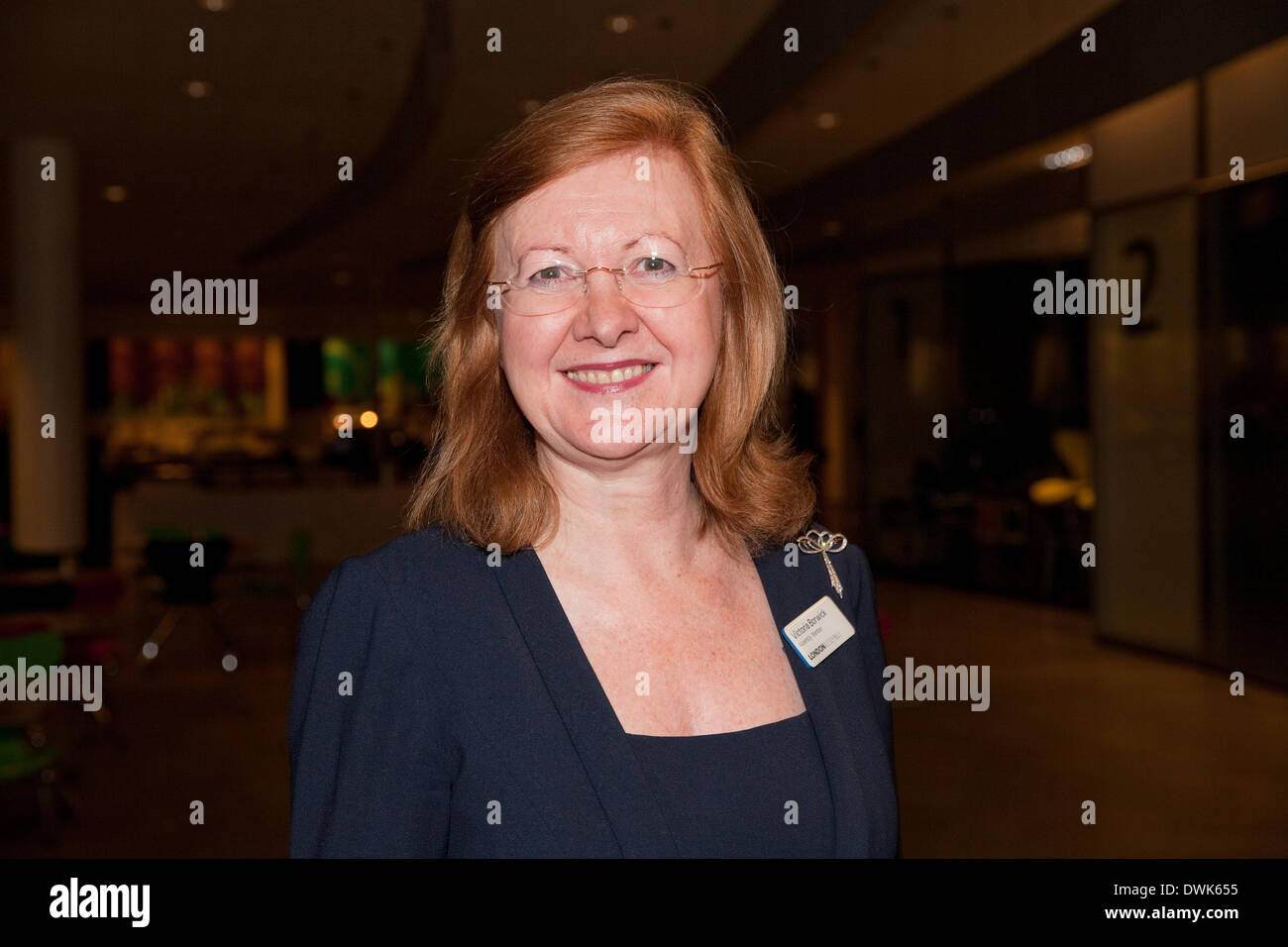 London, UK. 10th March 2014. Victoria Borwick was on the panel which ...