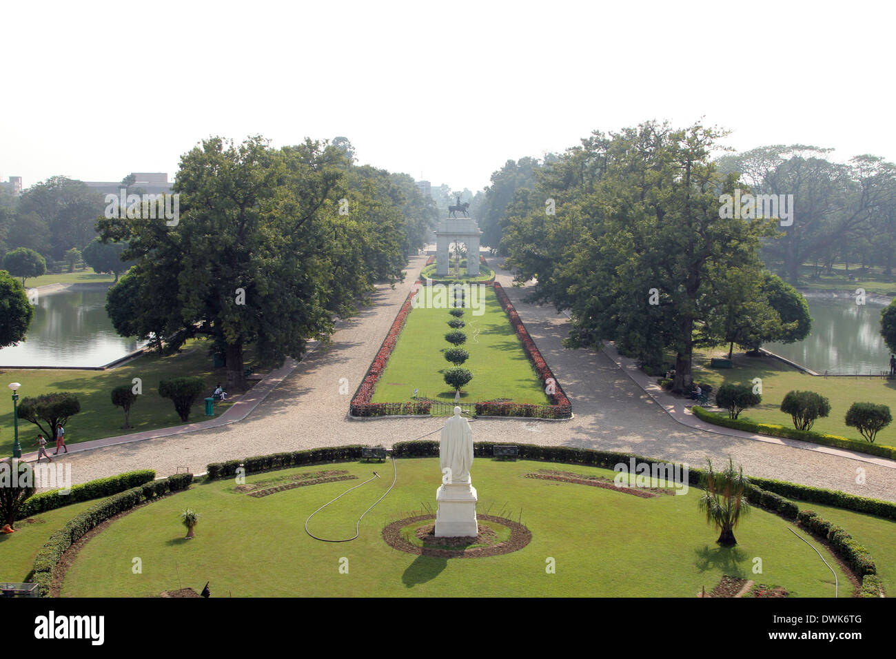 Victoria Memorial gardens in Kolkata, West Bengal, India Stock Photo ...