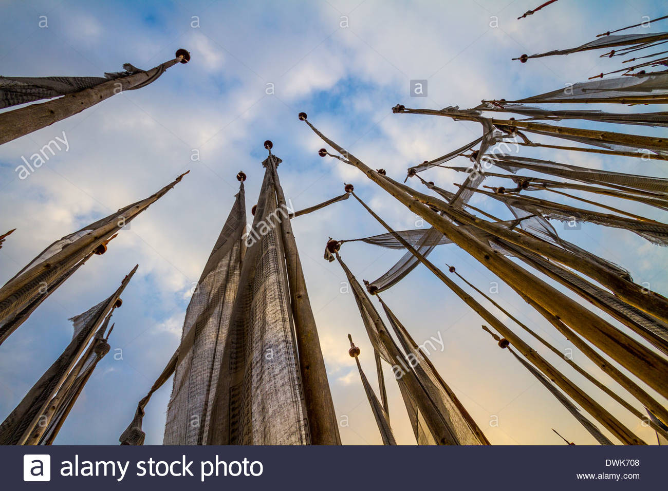 Prayer Flag Poles High Resolution Stock Photography and Images - Alamy
