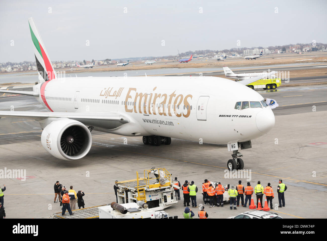 Boston, Massachusetts, USA. 10th Mar, 2014. Emirates Airlines launches ...