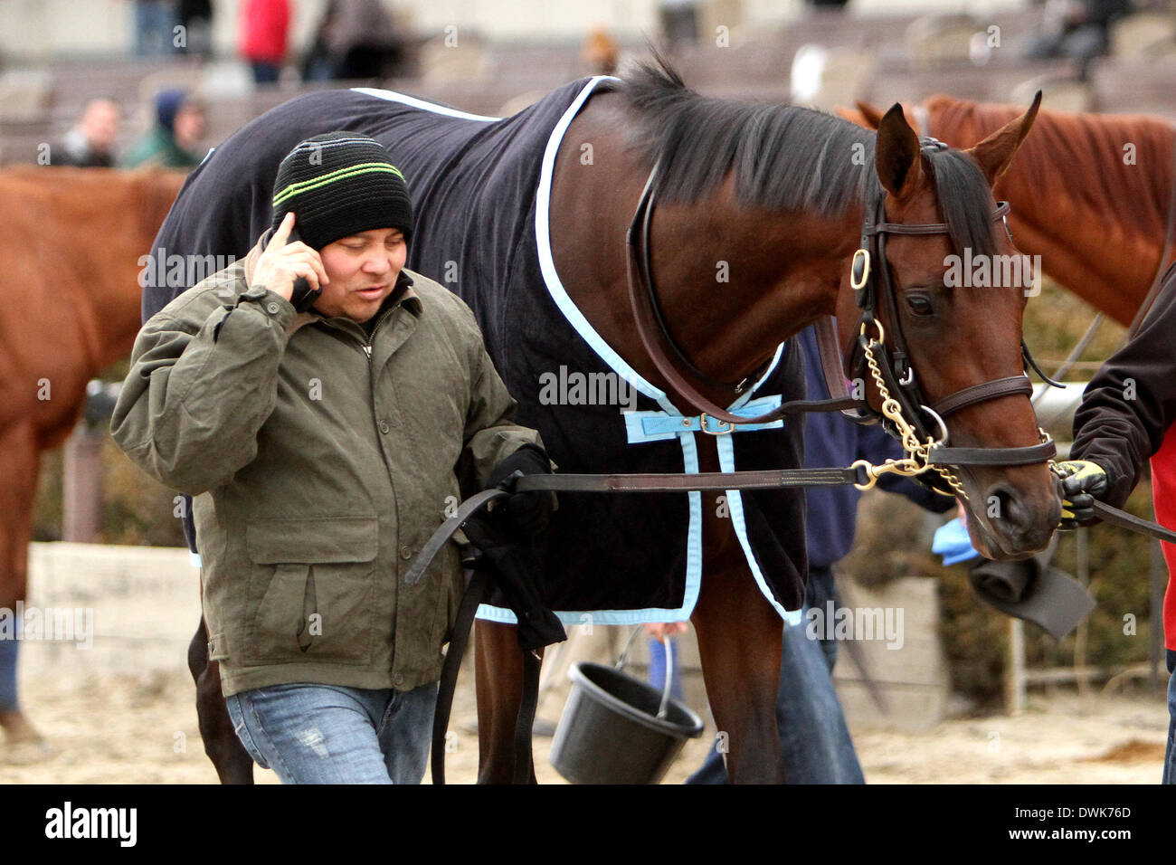 Jamaica, New York, USA. 1st Mar, 2014. Samraat (#1A) with Jose Ortiz ...